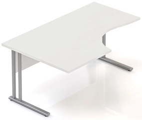 Ergonomický stůl Visio 160 x 100 cm, levý, bílá