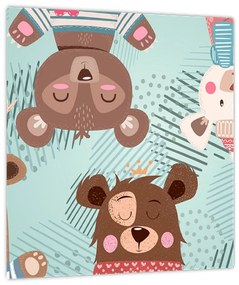 Obraz - Veselí medvídci (30x30 cm)
