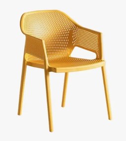 MINUSH Designová exteriérová židle žlutá
