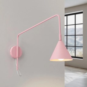 Sollux Lighting Nástěnné svítidlo NOX 1 růžové s vypínačem