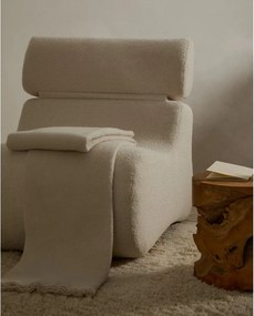 Slonovinové křeslo z textilie bouclé Club – Kave Home