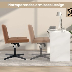 Costway Kancelářská židle bez područek psací židle s širokým sedákem a funkcí