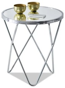 MPT Odkládací stolek Amin S - stříbrné sklo, chrom