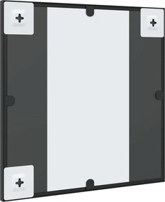 vidaXL Nástěnné zrcadlo černé 40 x 40 cm čtverec železo [358633]
