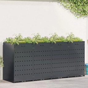 Úložný box na 4 popelnice Antracit 272 x 77,5 x 121,5 cm 3394745