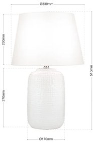 Orion LA 4-1227 - Stolní lampa CORAL 1xE27/40W/230V keramika/bílá