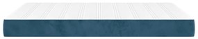 Taštičková matrace tmavě modrá 140 x 190 x 20 cm samet,  347792
