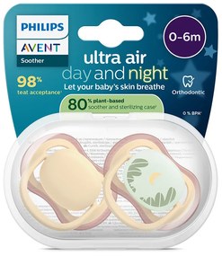PHILIPS AVENT Šidítko Ultra air denní a noční neutral/obrázek 0-6 m, 2 ks Philips Avent