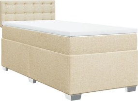 Box spring postel s matrací krémová 100 x 200 cm textil 3288118