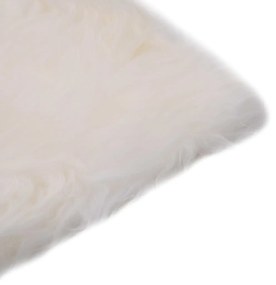 Podsedáky na židle 2 ks bílé 40 x 40 cm pravá ovčí kůže