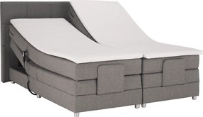 Elektrická polohovací postel, boxspring, šedá, 160x200, MURKO NEW