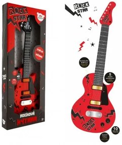 Kytara elektrická ROCK STAR plast 58cm na baterie se zvukem, světlem v krabici 24x62x5,5cm