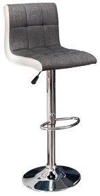 Designová barová židle Modern šedobílá