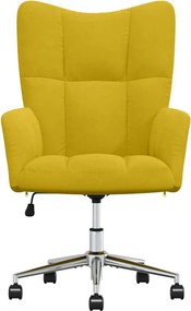 Relaxační křeslo hořčicově žluté samet 328168