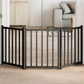 vidaXL Zábrana pro psy skládací 3 panely 150 cm masivní jedle [352276] Barva: Přírodní