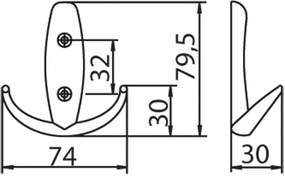 Siro Nábytkový věšák GRU nikl matný