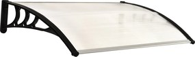 Outsunny Balkonový a okenní přístřešek, voděodolný a proti UV záření, venkovní přístřešek z polykarbonátu, 75x120cm | Aosom