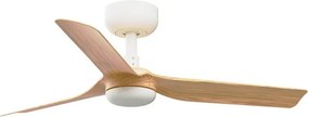 FARO 33821 MINI PUNT S stropní ventilátor, bílá/světlé dřevo s DC motorem - FARO