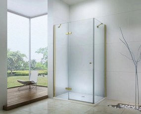 Mexen Roma sprchový kout 100x80cm, 6mm sklo, zlatý profil-čiré sklo, 854-100-080-50-00
