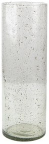 Skleněná transparentní foukaná váza Sandy – 10x30 cm