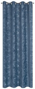 ZÁVĚS NA KROUŽCÍCH LIVIA 140X250 CM TMAVĚMODRÁ