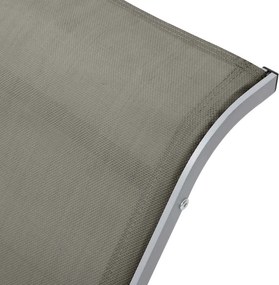 Zahradní lehátko textilen a hliník taupe 310537