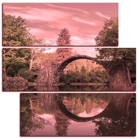 Obraz na plátně - Most v parku v Kromlau - čtverec 3246VD (105x105 cm)