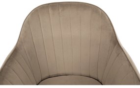 Kondela Designové křeslo, šedohnědá Taupe Velvet látka, ZIRKON