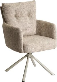 Designová otočná židle Maddison šampaňská béžová
