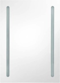 LED koupelnová skříňka se zrcadlem zářivě šedá 50 x 13 x 70 cm 326498