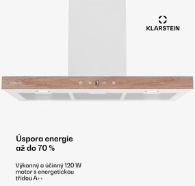 Klarstein Digestoř ZenFusion T, 881,6 m³/h, A++, 210 W DC, 47 dB, odsávání/recirkulace