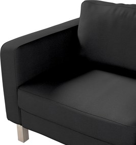 Potah na pohovku IKEA  Karlstad 2-místná, nerozkládací, krátký barva černá látka pletený vzor