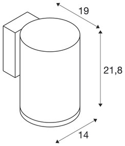SLV 1003440 Enola Round L, venkovní nástěnné svítidlo, LED 35W 3000/4000K, antracit, výška 21,8cm, IP65