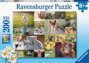 Puzzle ravensburger puzzle 133536 koláž zvířecích mláďat 200 dílků