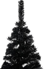 vidaXL Umělý vánoční stromek s LED a sadou koulí 180 cm PVC [3077504] Barva: Růžová