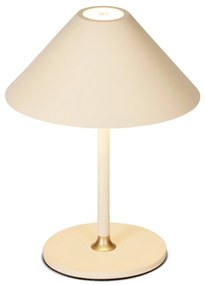 OnaDnes -20% Krémově bílá plastová nabíjecí stolní LED lampa Halo Design Hygge 19,5 cm
