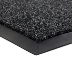Černá textilní zátěžová čistící rohož Catrine - 200 x 400 x 1,35 cm
