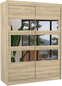 ADRK Furniture Skříň posuvná se zrcadlem FLORENTO 150 ADRK-SW-FLO-S-150