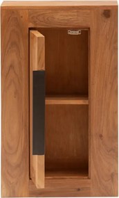 furniture-nabytek.cz - Nástěnná skříňka Osvaro akácie - Černé kovové úchytky