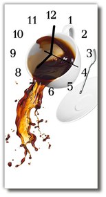 Nástěnné hodiny vertikální Kávu