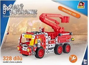 MaDe 08340 Malý mechanik hasičské auto s plošinou / 327 dílků / od 8 l