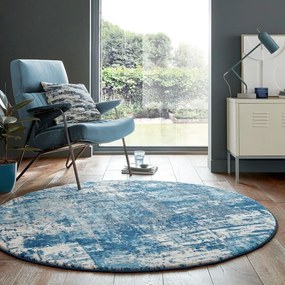 Modrý kulatý koberec ø 160 cm Cocktail Wonderlust - Flair Rugs