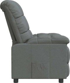 Polohovací křeslo tmavě šedé textil 289797
