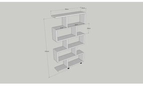 Knihovna ELIF 156x90 cm hnědá