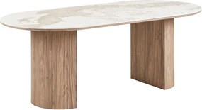 Jídelní stůl s deskou v dekoru mramoru 100x210 cm Athens – House Nordic