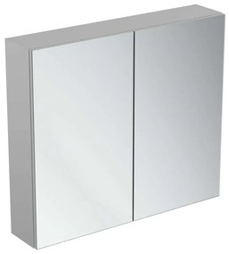 Ideal Standard Mirror&Light - Zrcadlová skříňka 80x70 cm, hliník T3591AL