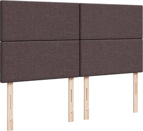 Box spring postel s matrací tmavě hnědá 180x200 cm textil 3291743