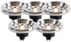 Sada 5 stmívatelných LED žárovek GU10 AR111 11W 810lm 2700K