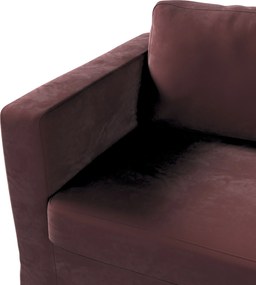 Potah na pohovku IKEA  Karlstad 3-místná, nerozkládací, dlouhý barva červená látka lesklé, sametová