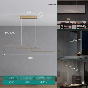 LED černý lustr na lanku osvětlení ALIVETTA 7085 LED/18W/100-260V 3000-6000K